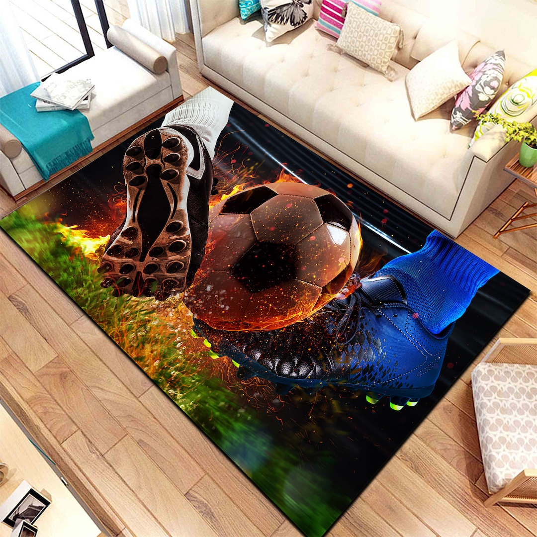 Soccer Rug Soccer Game Kids Room Rug Gift for Him Boy Room - Etsy Canada