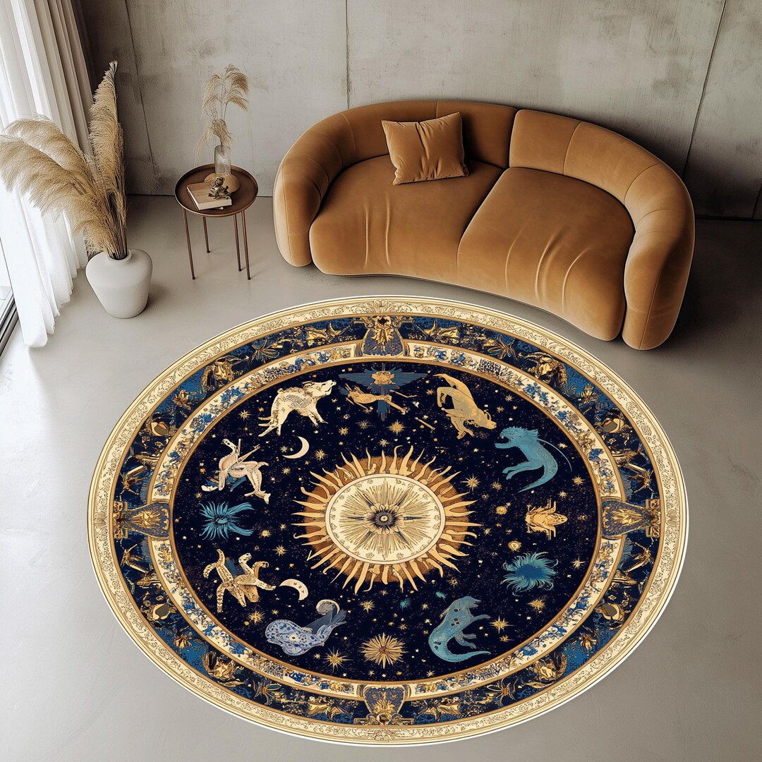 Astrology Rug,zodiac Rugs,horoscope Design Rug,astrology Decor Rug ...