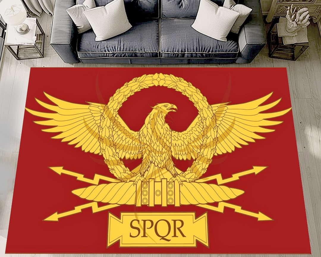 Roman Empire Rug,spqr Rug,rome Flag Rug,history Themed Rug,ancient Rome ...