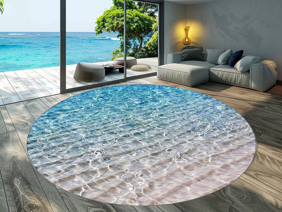 3D Ocean Wave Rug: Non-slip Beach Decor, Machine Washable - Etsy