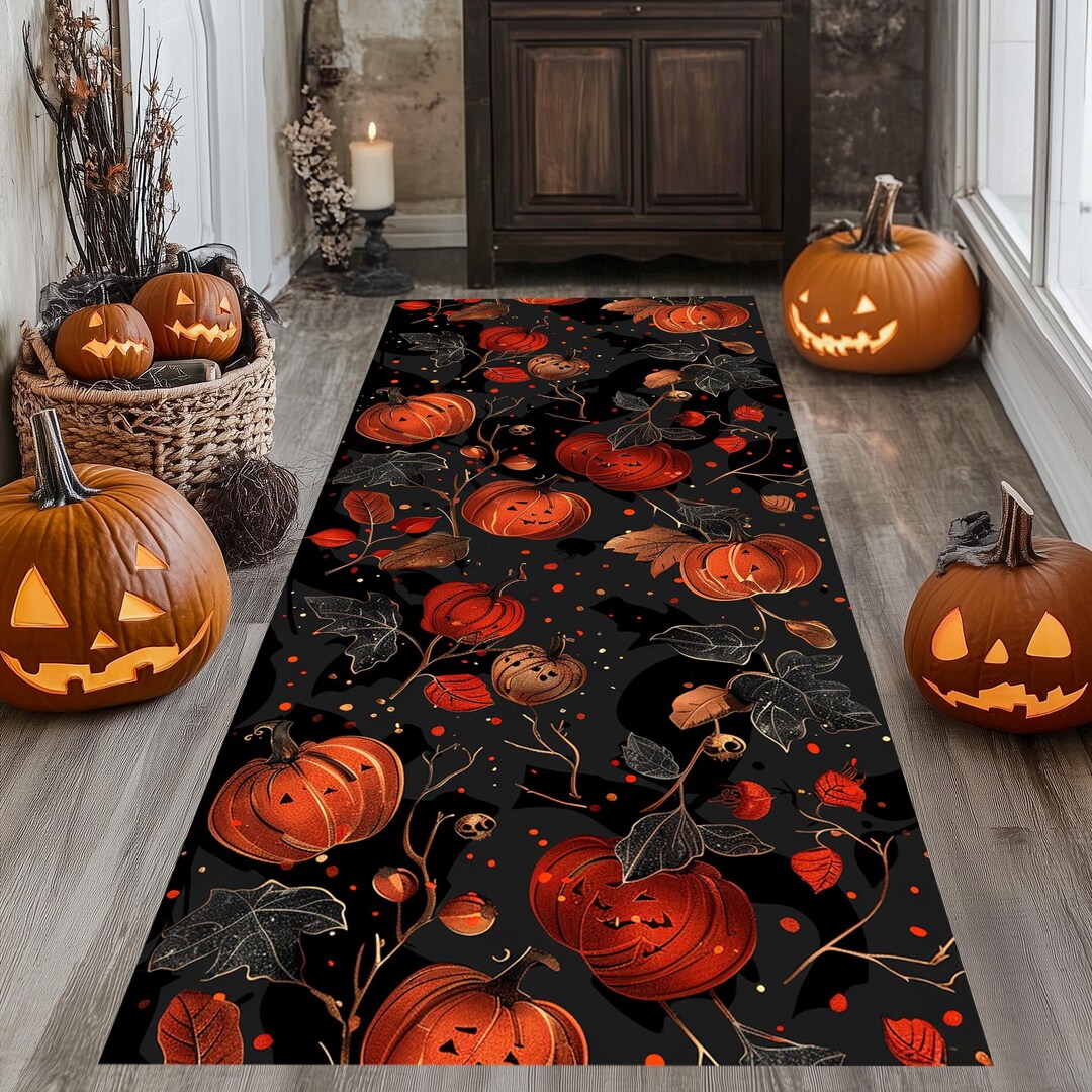 Autumn Leaf & Pumpkin Hallway Runner: Halloween Decor - Etsy