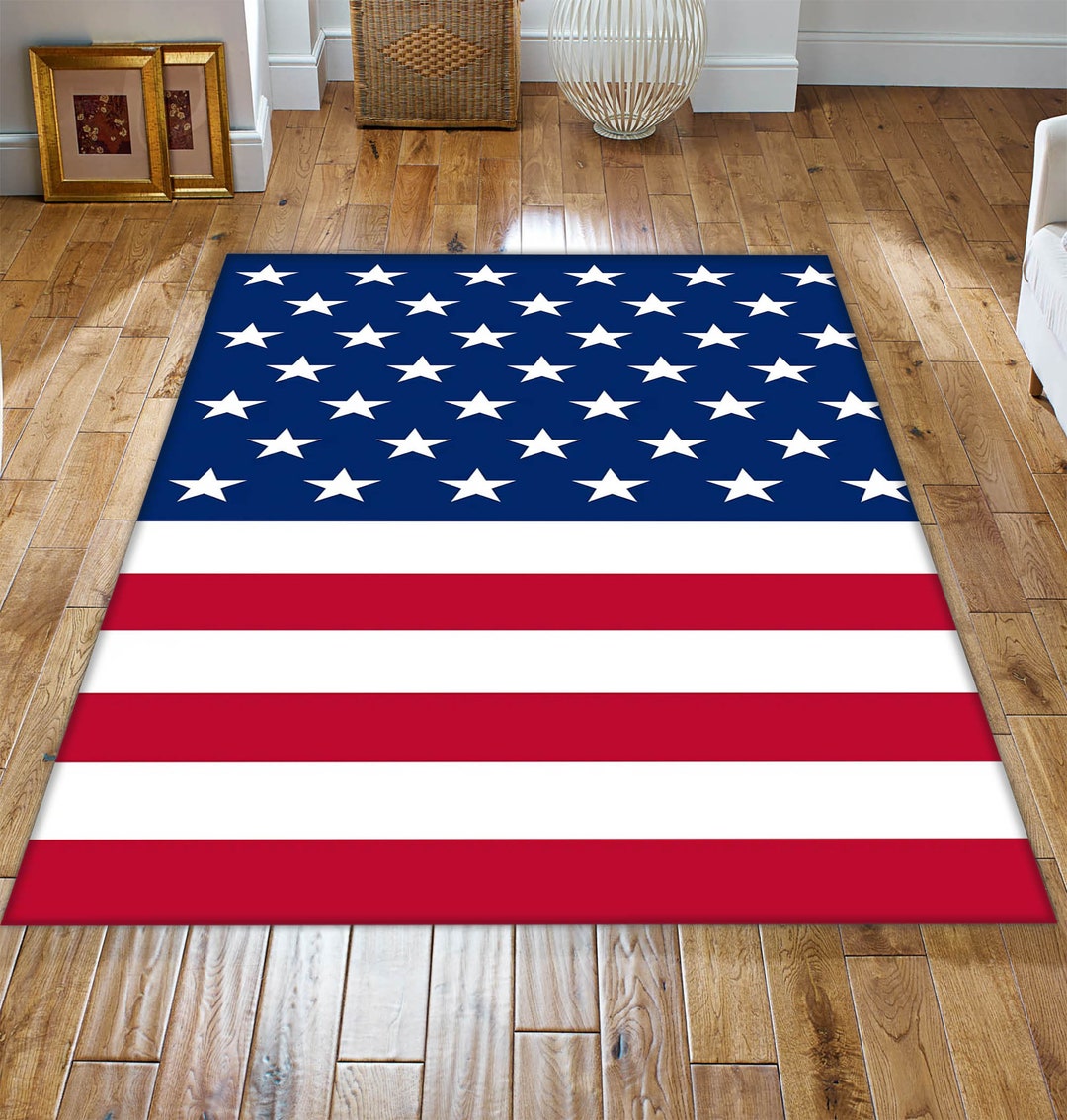 USA Flag Rug, American Rug, Modern Rug, Area Rug, for Living Room Rug ...