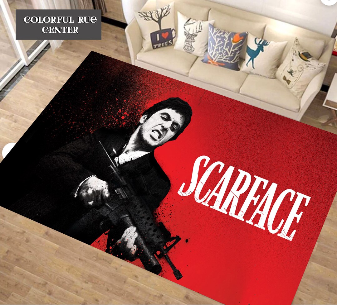 Star Rugs, Scarface Rug, Movie Rug , Popular Rug, Gift Rug, Gift for ...