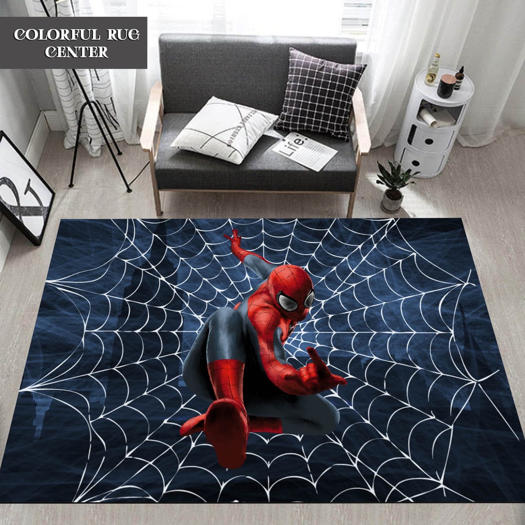 Spiderman, Spider Man Rug, Kids Room Rug, Spiderman Rug, Gift for Him ...