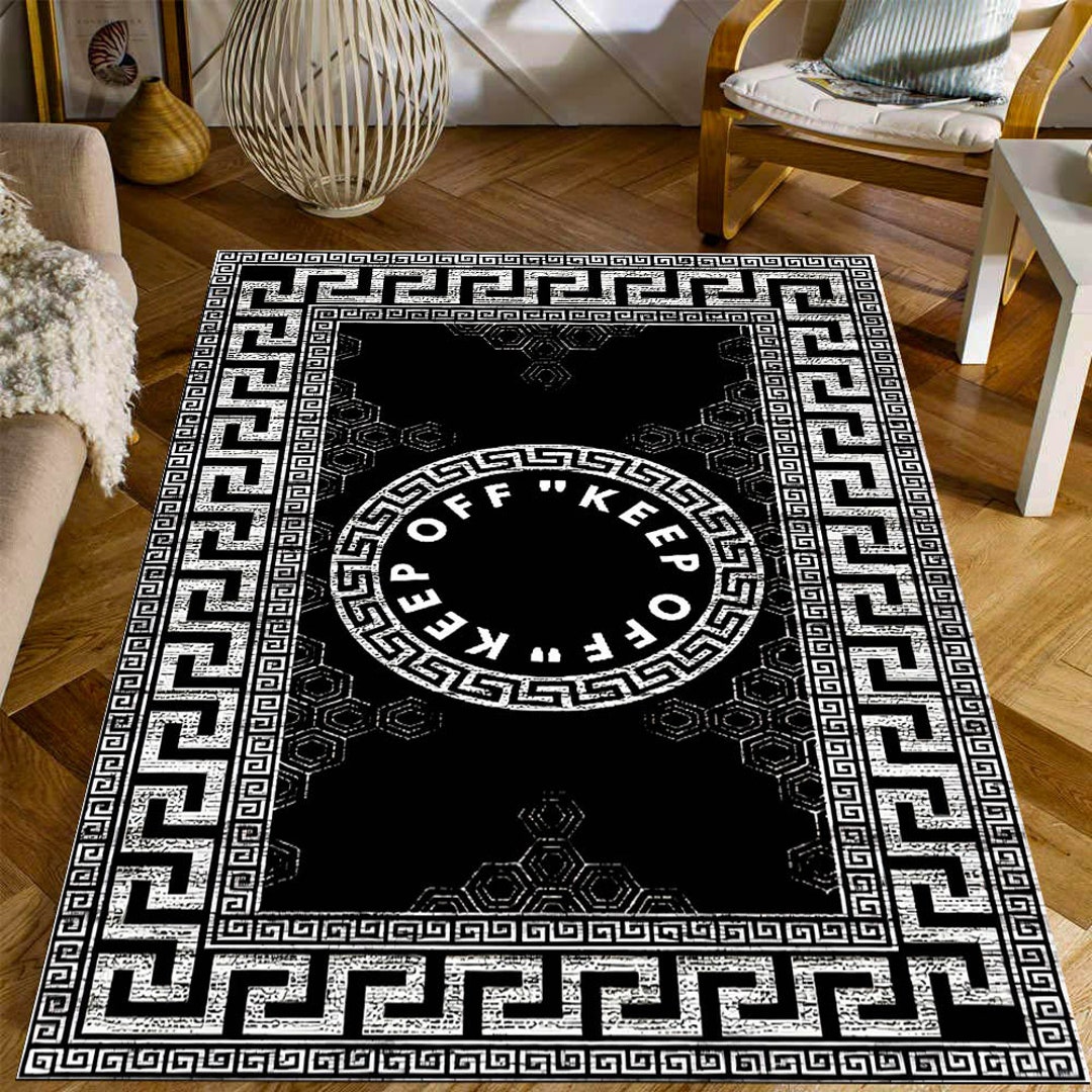 Black White Keep Off, Keep off Rug, Keep off Design, Home Decoration ...
