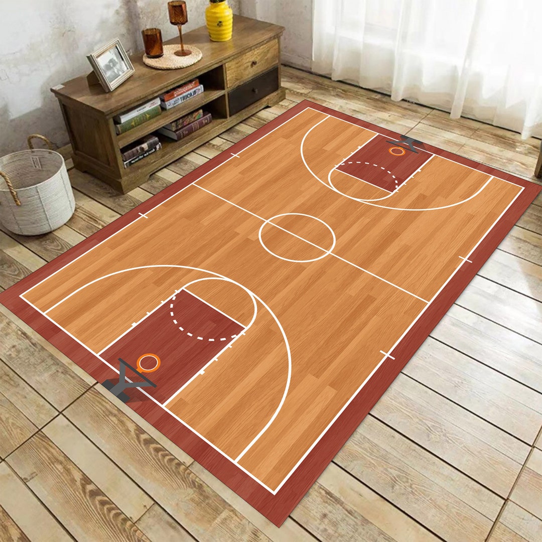 Basketball Court Rug, Basketball Rug, Sport Rug, Area Rug, Gift for Him ...