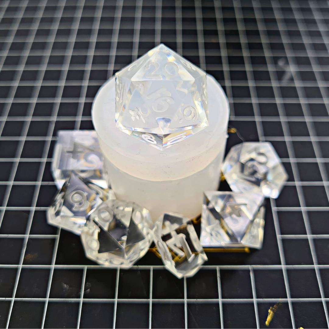 Sharp Edge Silicone Dice Mould for Resin Dice Making - Individual D3 ...