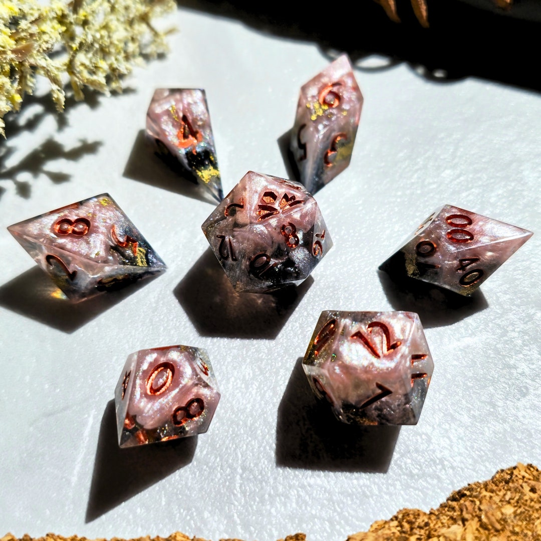 Punk Baby Shard Sharp Edge Resin Dice, Dnd Dice Resin Dice Set,dnd Dice ...