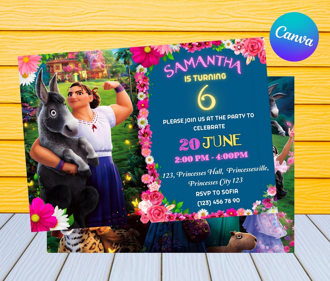 Encanto Birthday Invitation | Kids Birthday Invitation | Editable ...