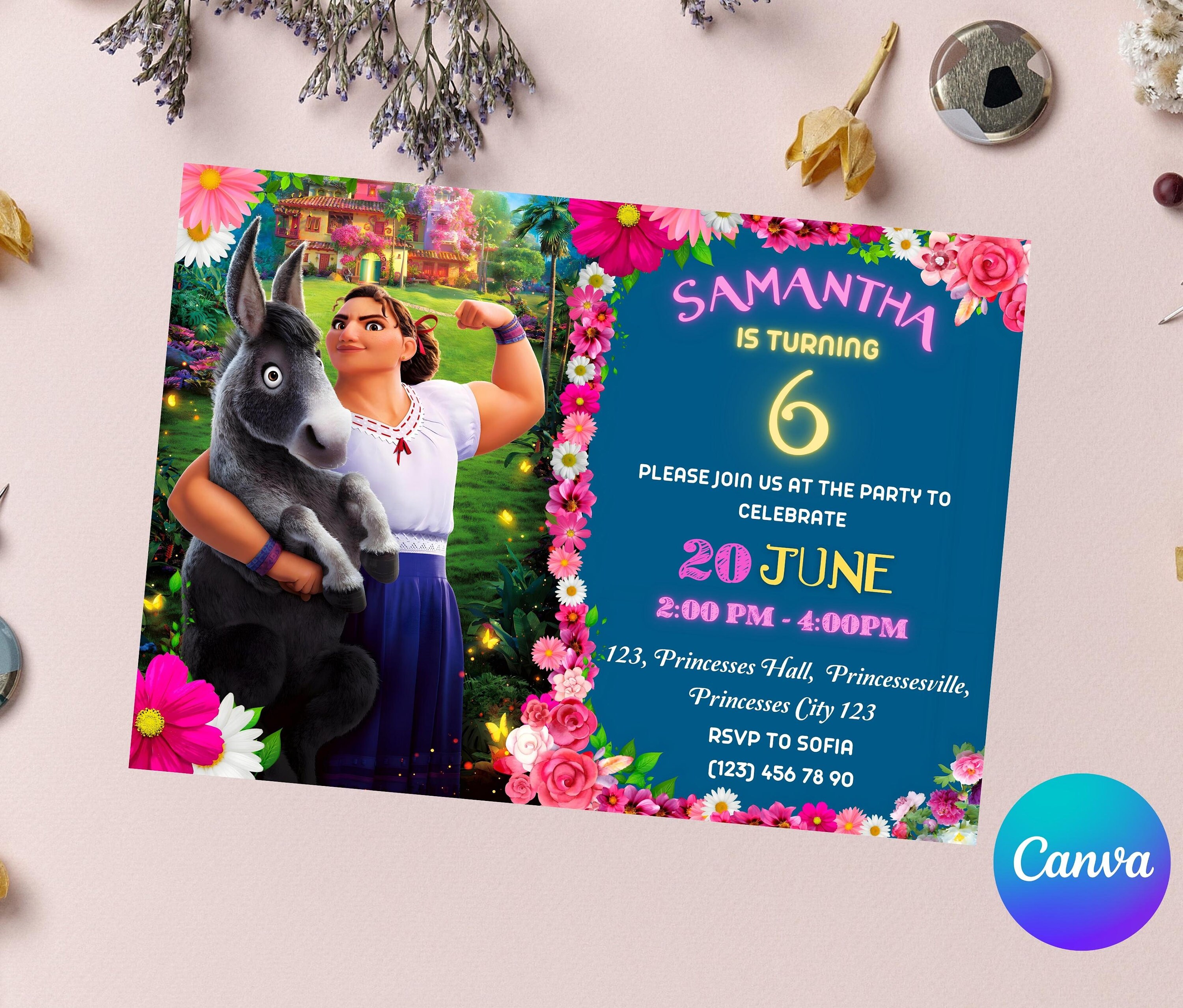 Encanto Birthday Invitation | Kids Birthday Invitation | Editable ...