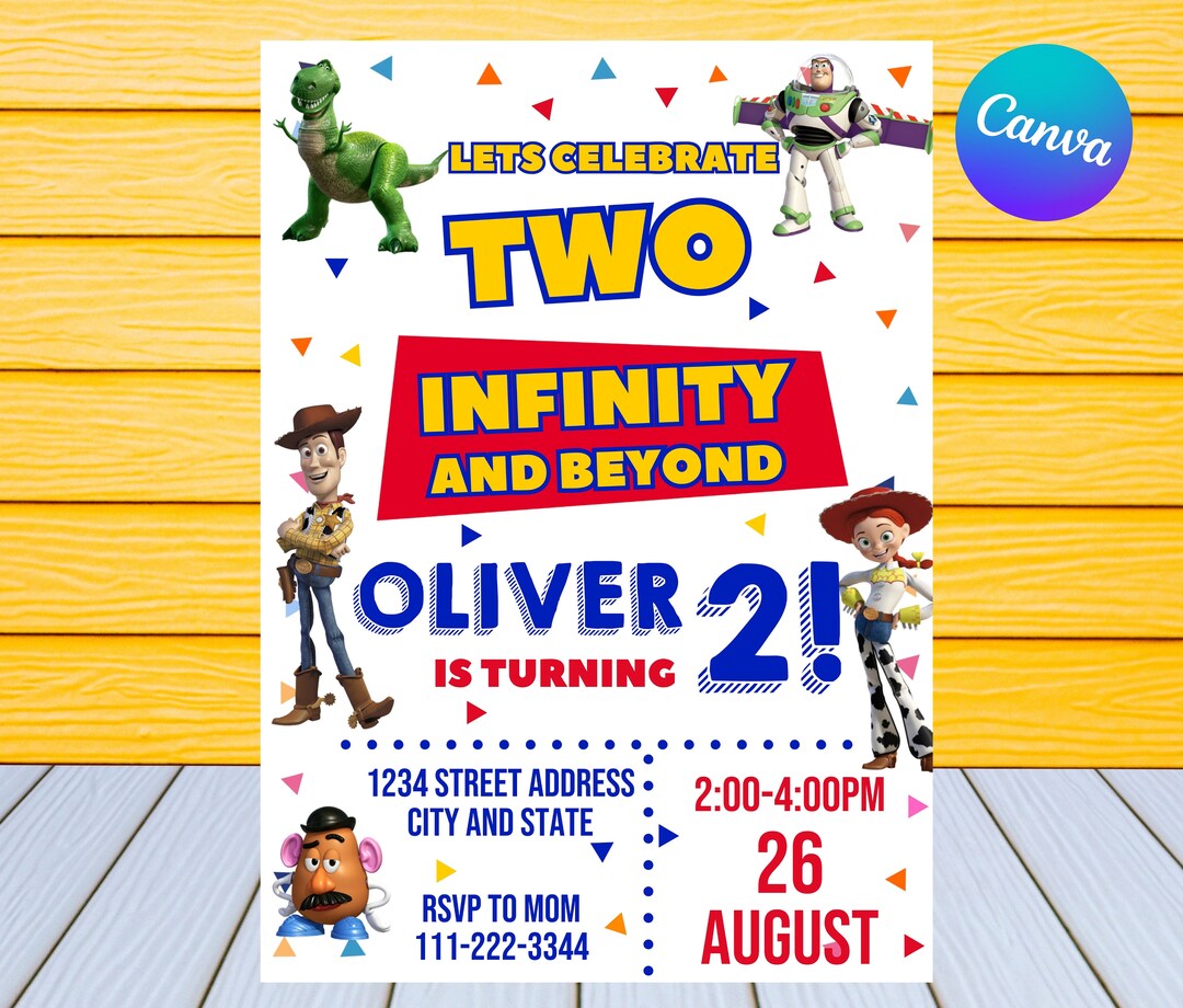 Toy Story Birthday Invitation | Kids Birthday Invitation | Editable Toy ...