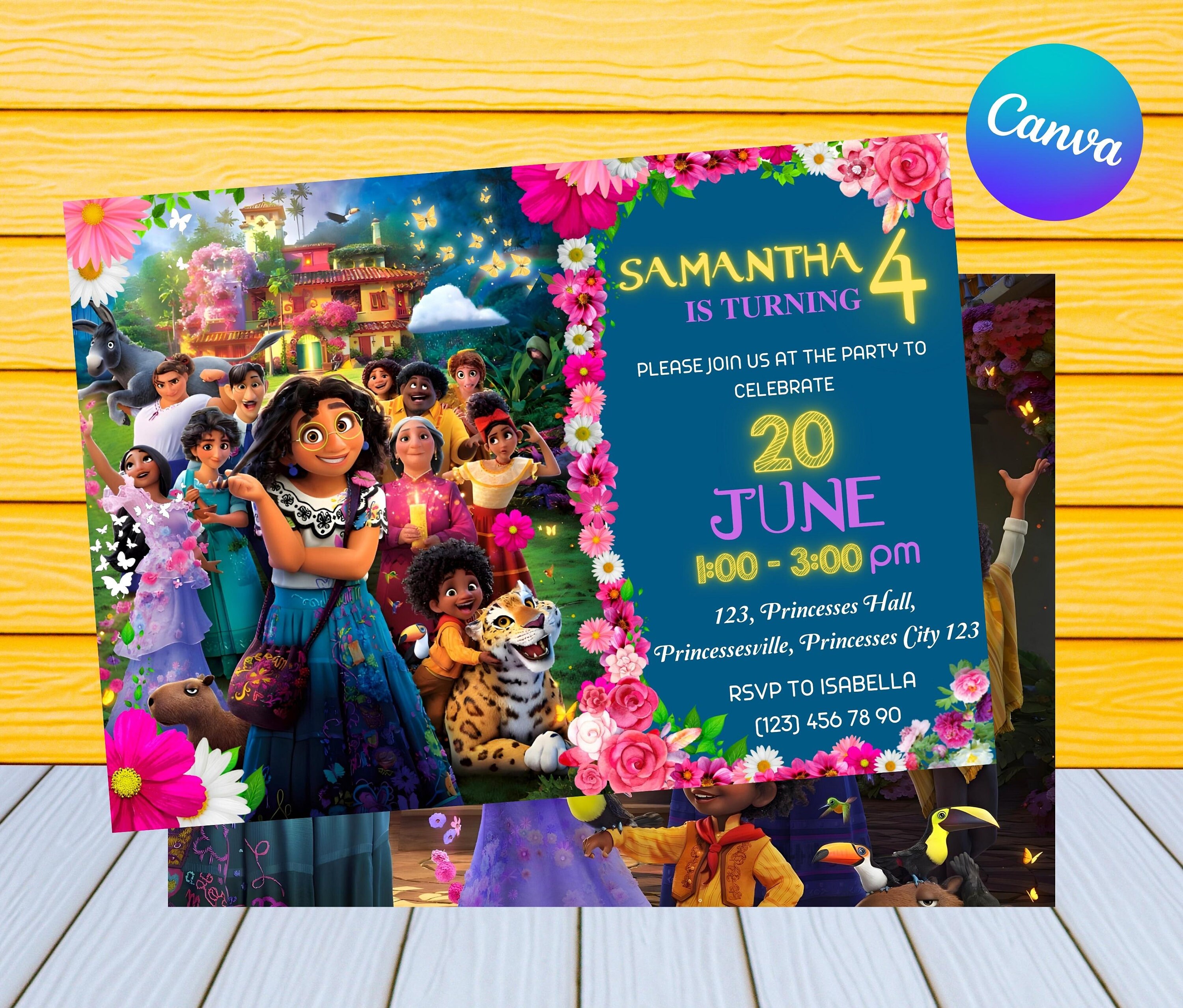 Encanto Birthday Invitation | Kids Birthday Invitation | Editable ...