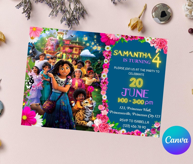 Encanto Birthday Invitation Kids Birthday Invitation - Etsy Hong Kong