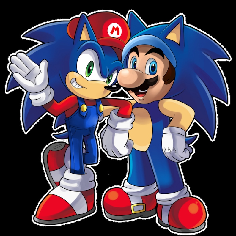 Sonic & Mario PNG - Etsy