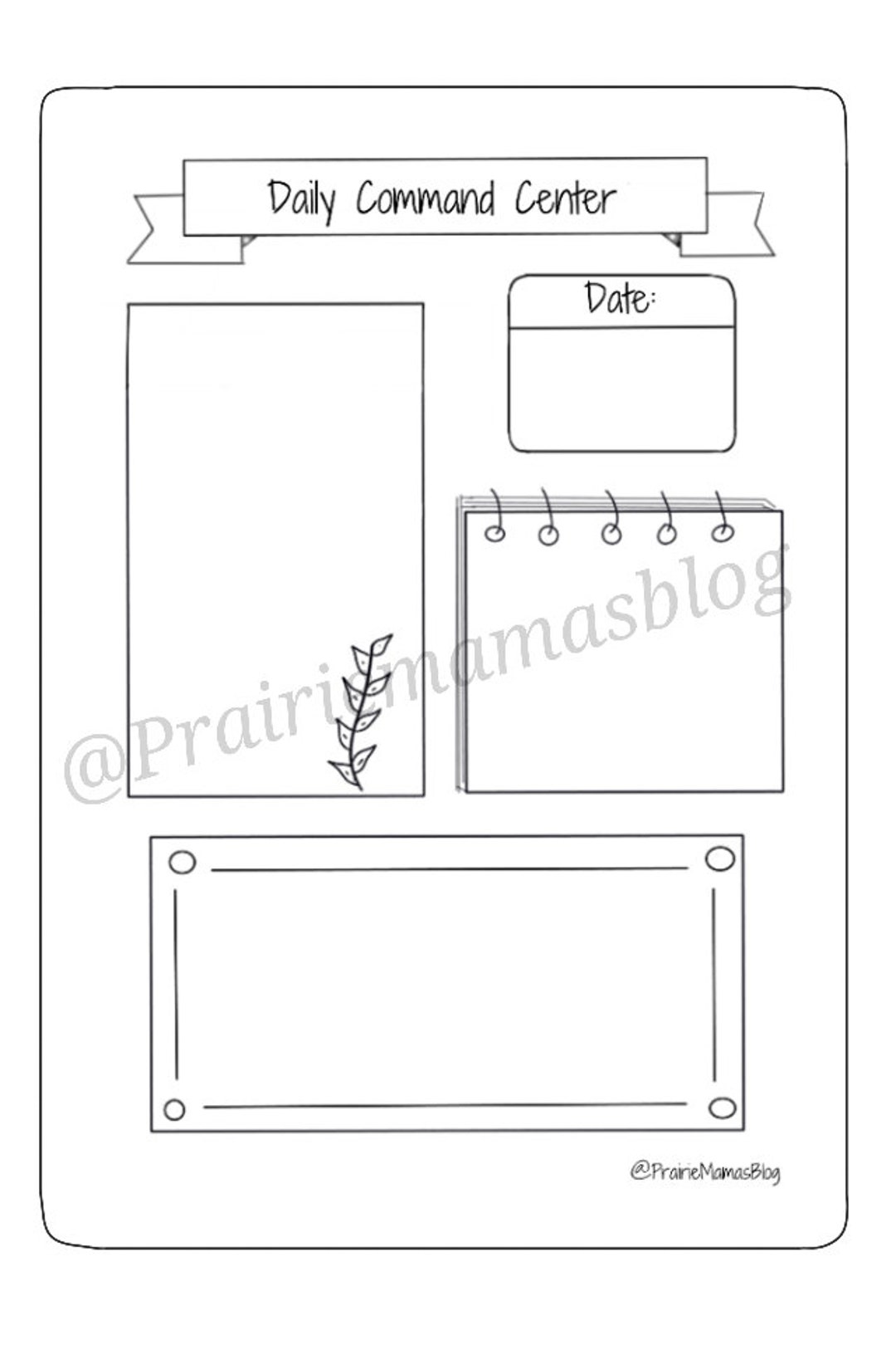 Daily Command Center | Printable - Etsy