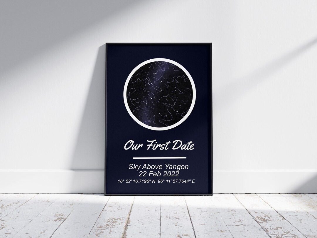 Custom Star Map, Constellation Map, Star Map by Date, Star Chart ...