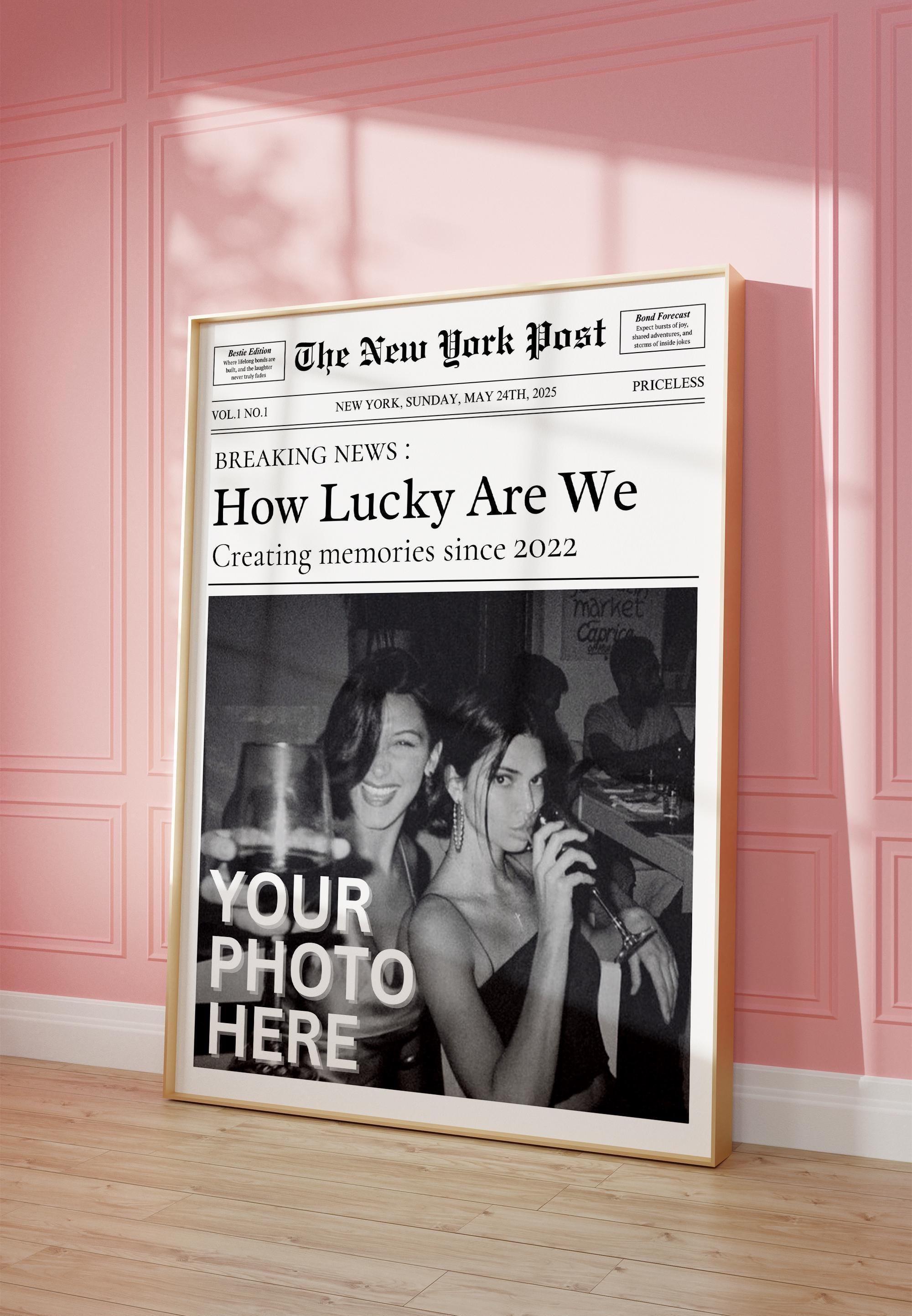 How Lucky Are We Custom Newspaper Print, Personalized New York Times ...
