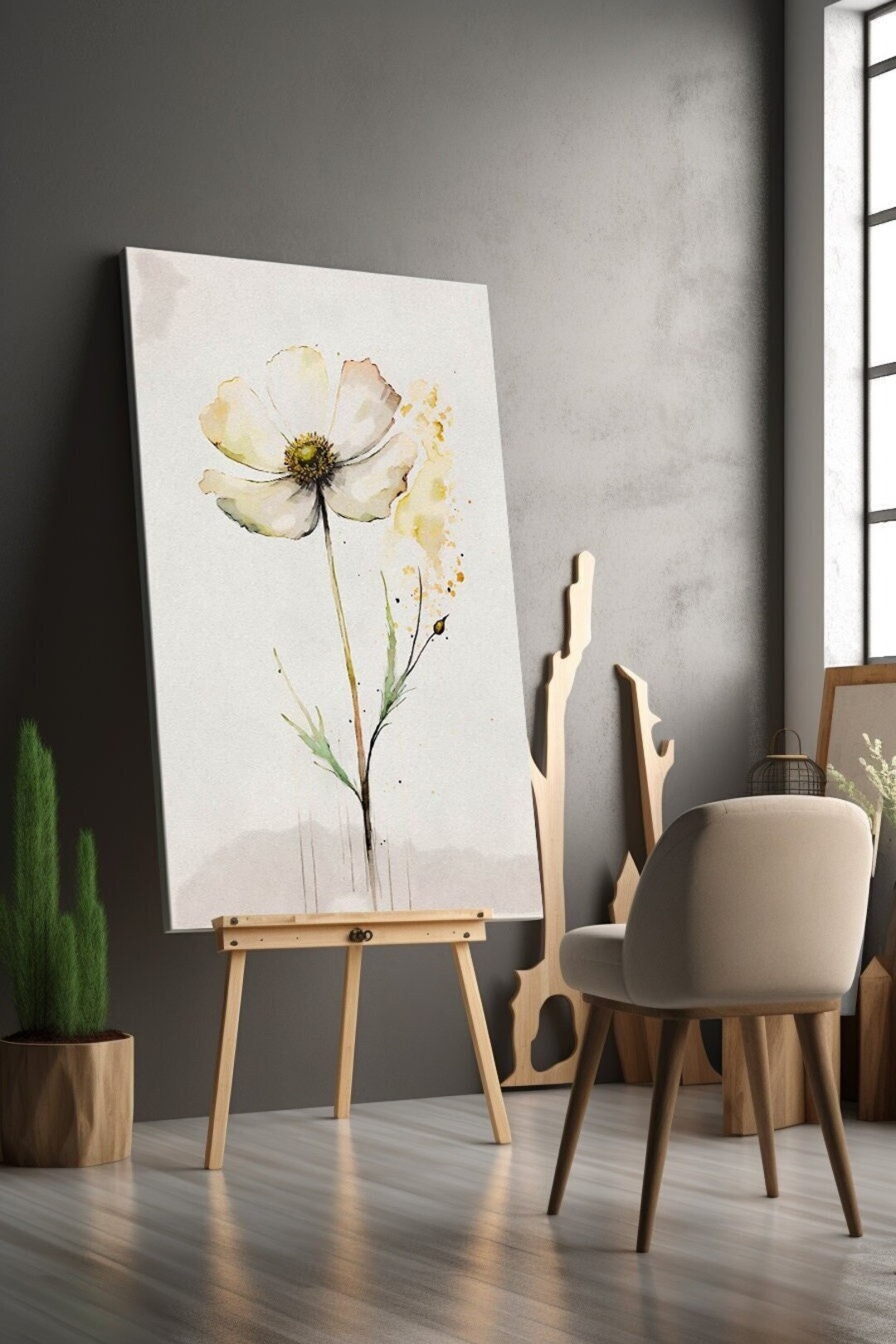 Single Flower Watercolor Painting Floral Art PRINTABLE - Etsy