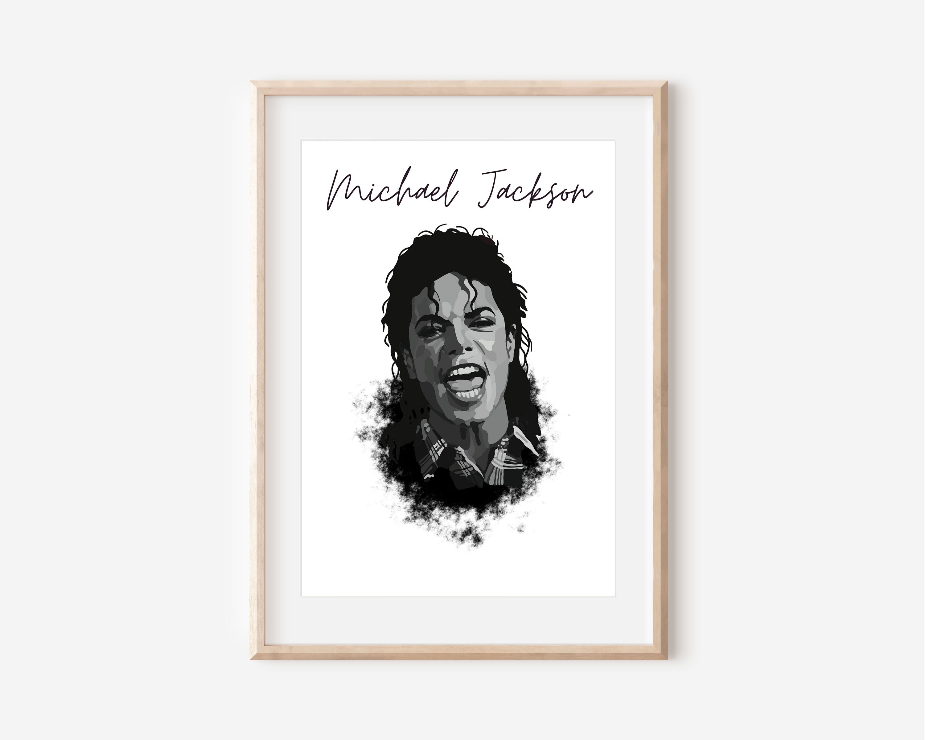 Michael Jackson Black And White Drawing