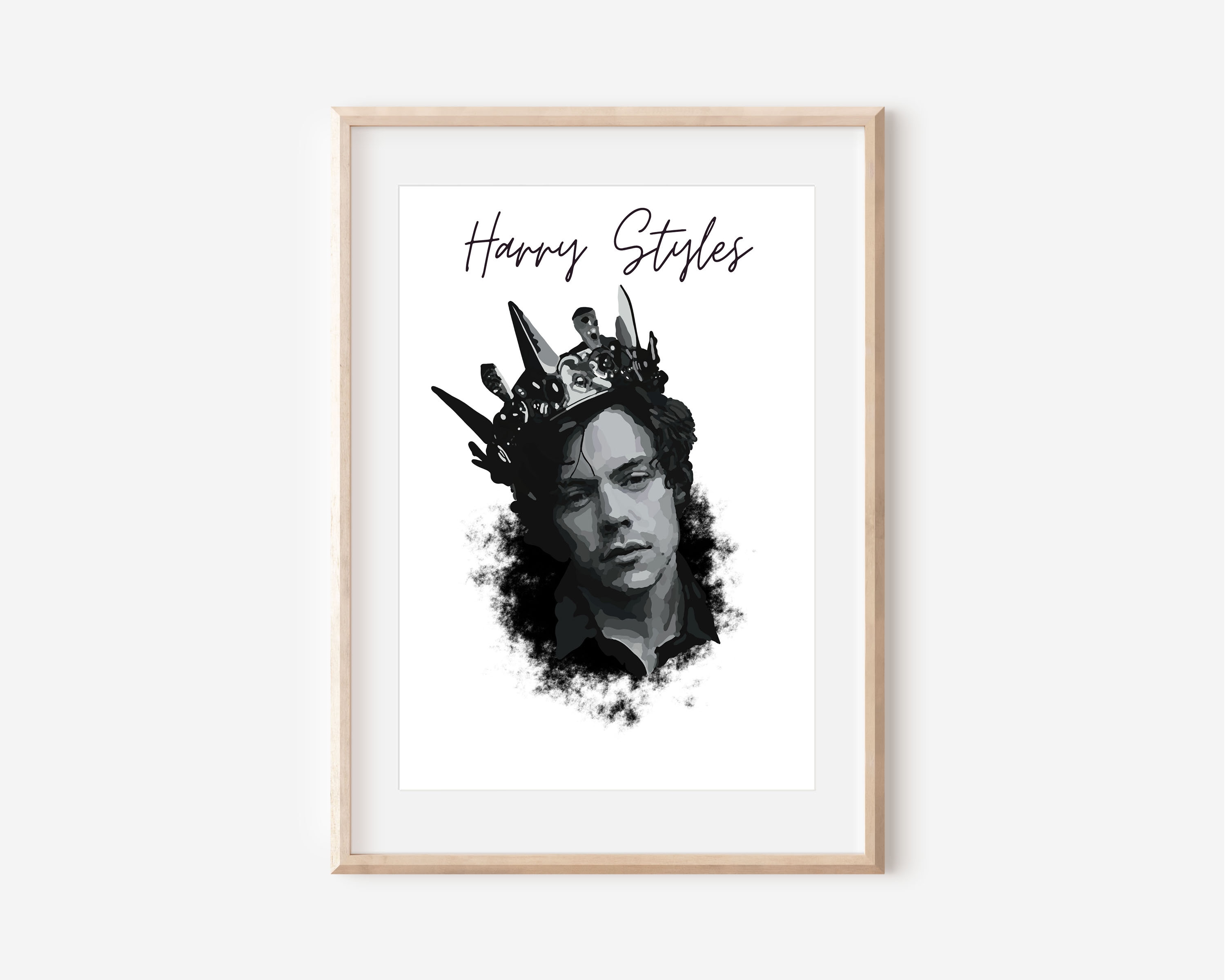 Harry Styles Black And White Drawing