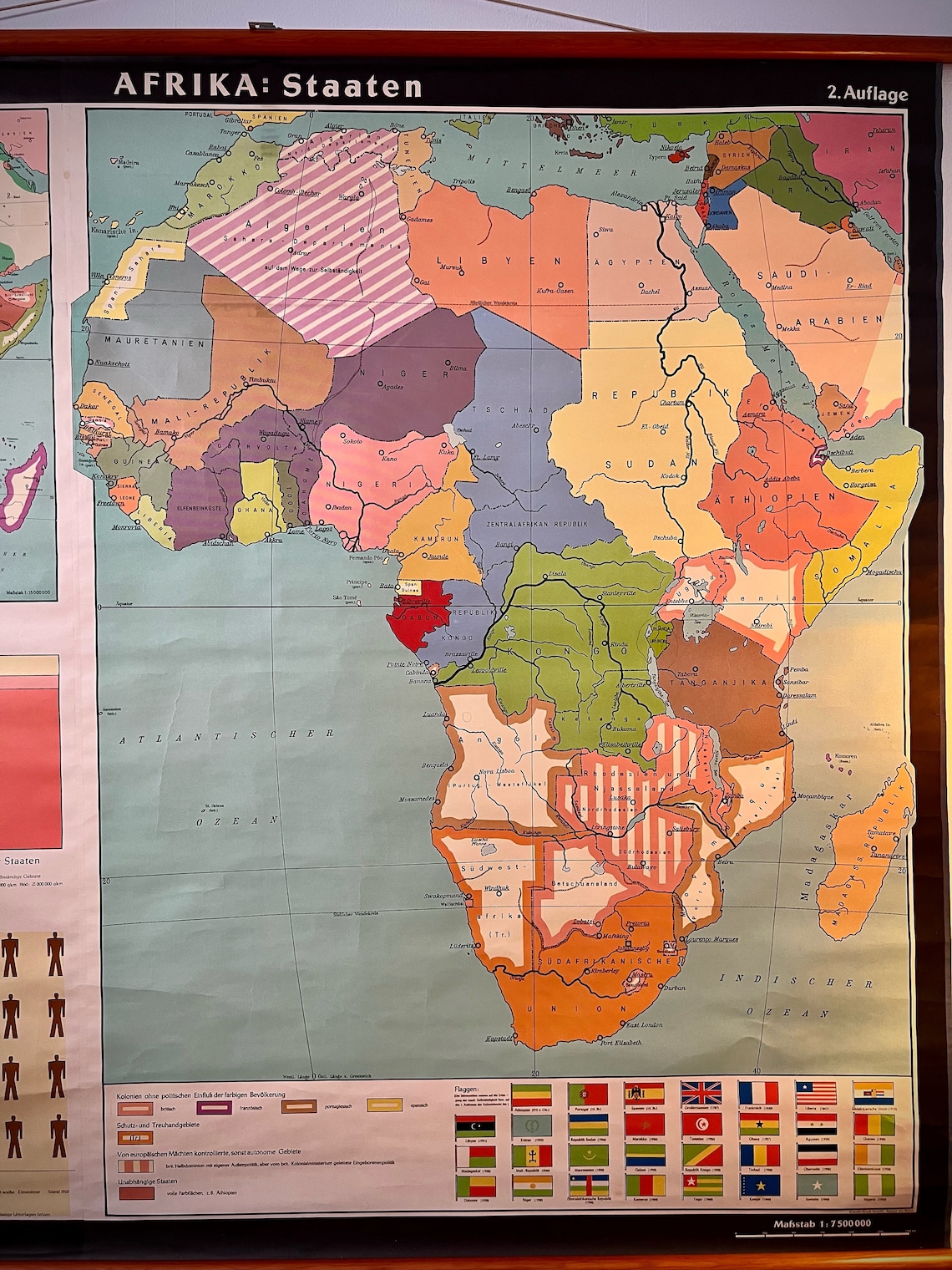 Antique Vintage Pull Down Map of Africa (1960's) / Rare Item - Etsy