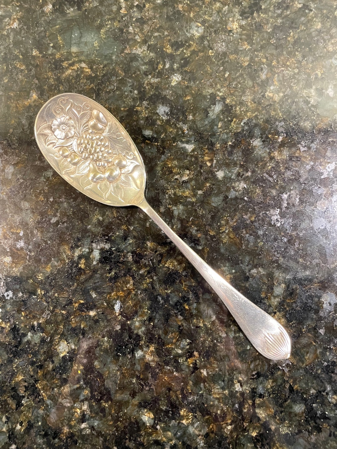 Vintage Silver Plated Berry Serving Spoon - Etsy