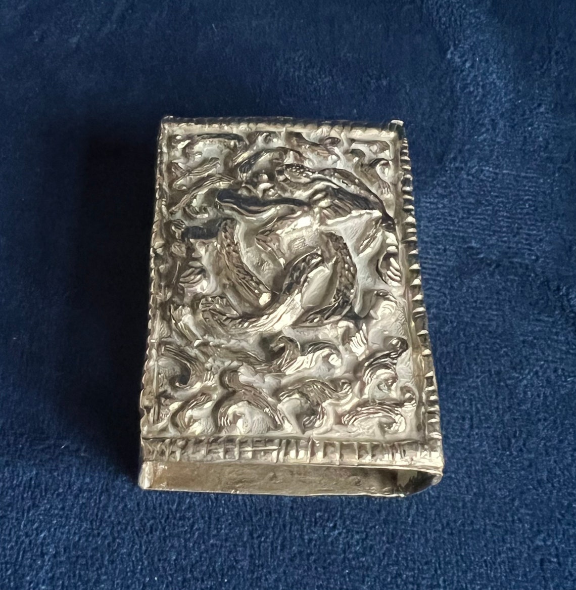 Antique Indian Silver Matchbox Cover - Etsy