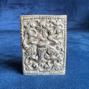 Antique Indian Silver Matchbox Cover With Repousse Decoration - Etsy