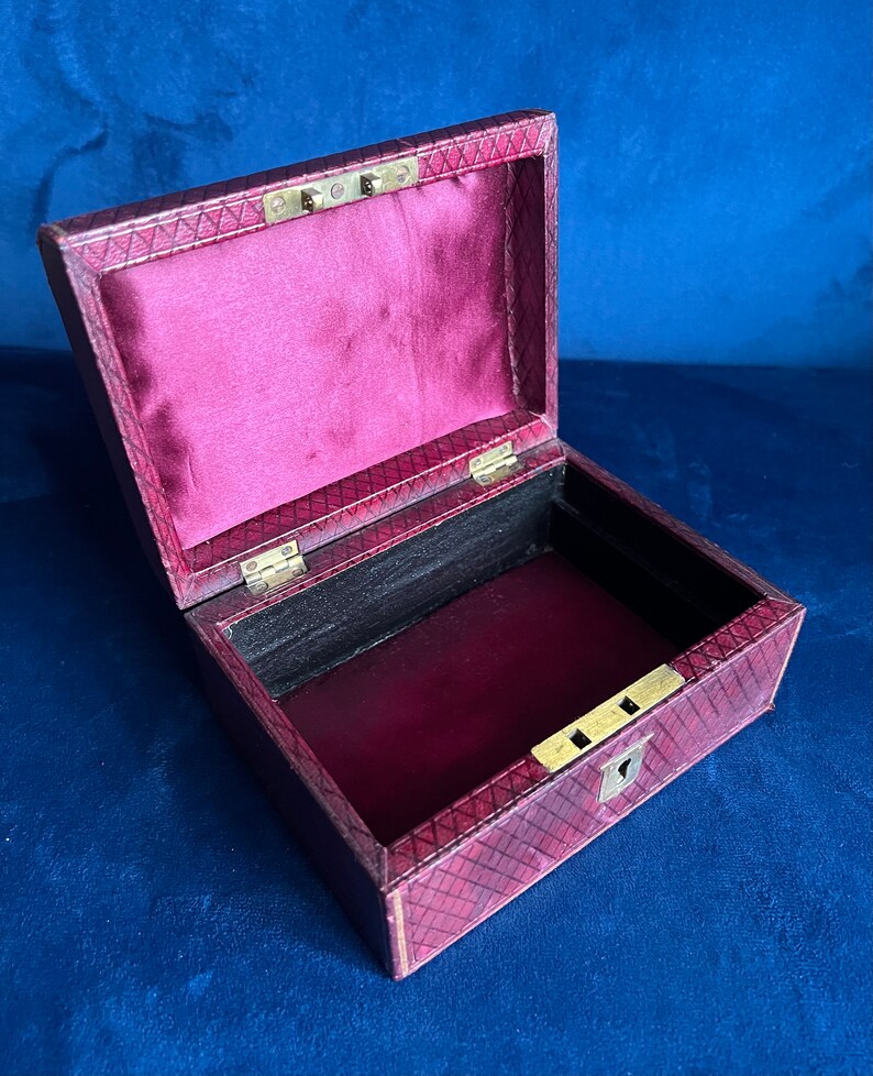 Victorian Leather Jewellery Box or Jewelry Casket - Etsy