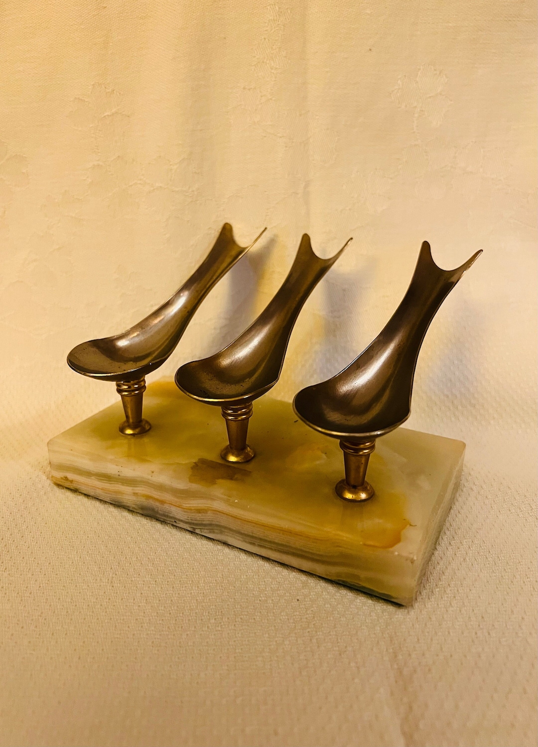 Vintage Onyx and Brass Pipe Stand - Etsy UK