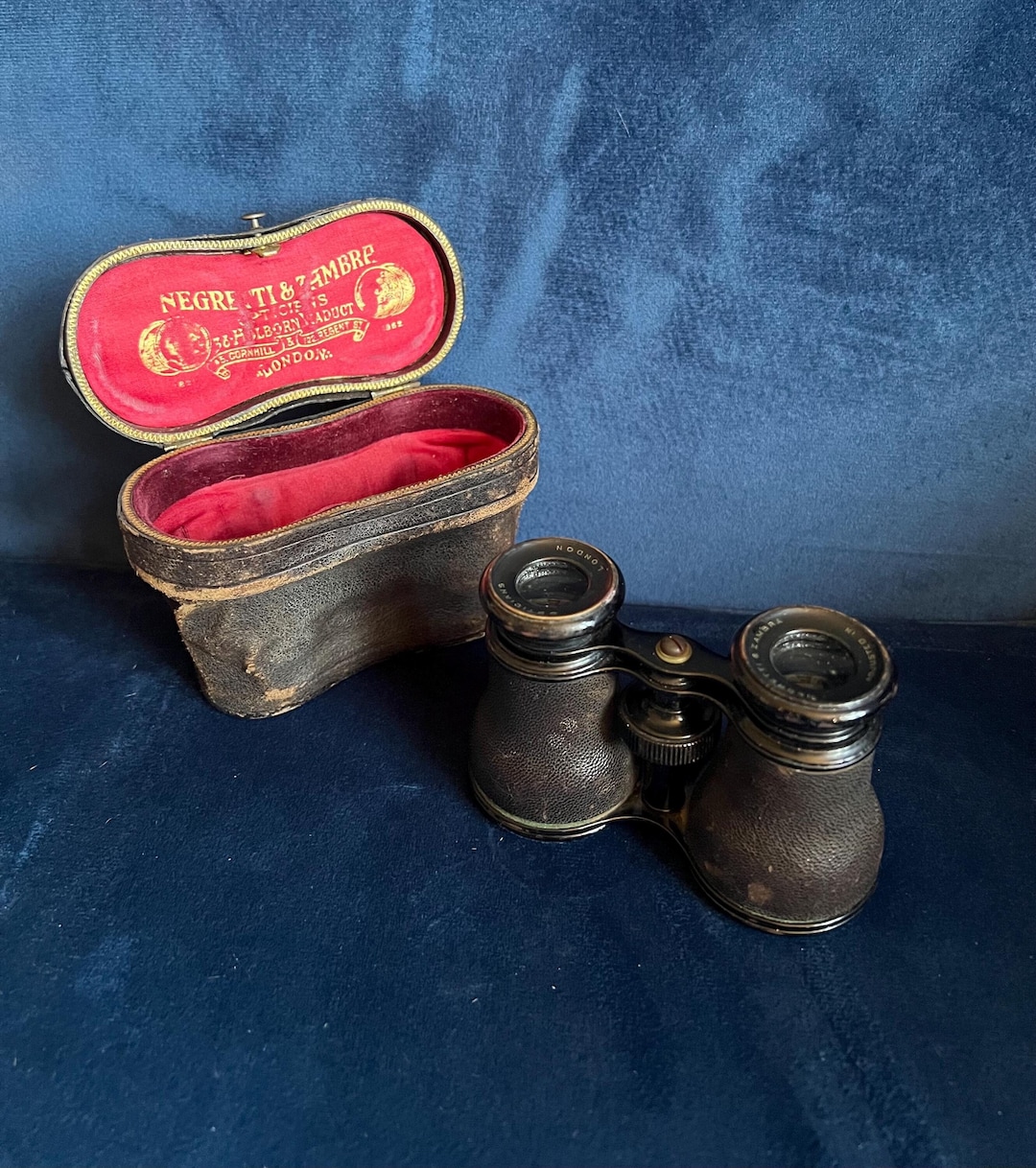 Antique Opera Glasses in Leather Carry Case by Negretti & Zambra of ...