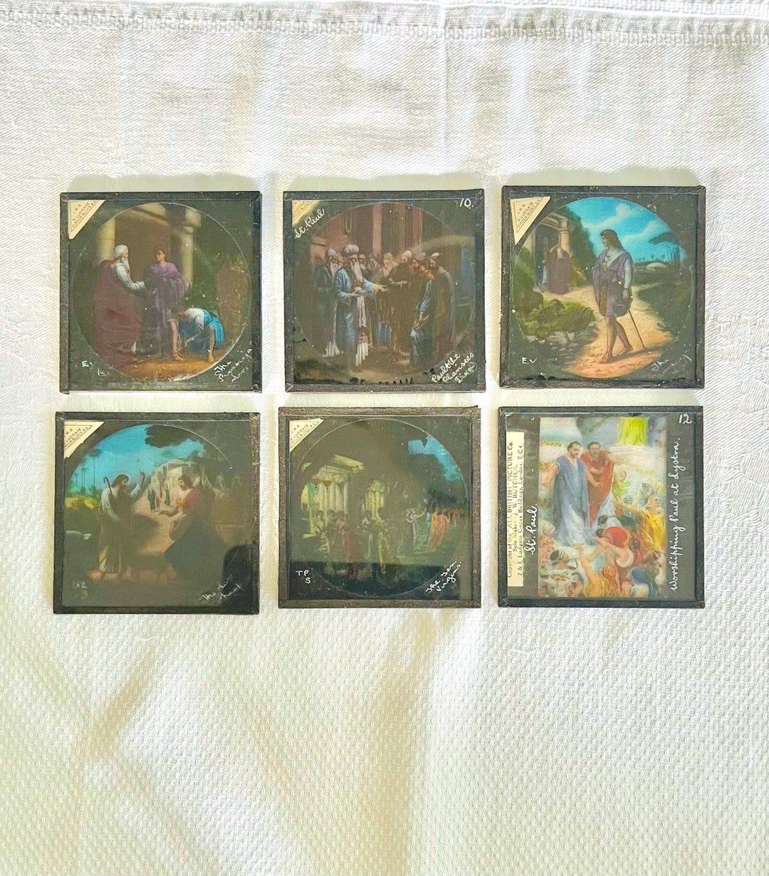 Set of Six Magic Lantern Slides New Testament Bible Scenes - Etsy