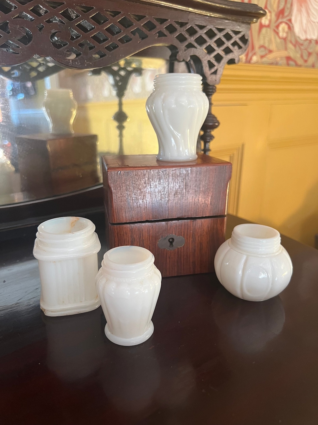 Vintage Milk Glass Jars Cold Cream 1920s 1930s - Etsy