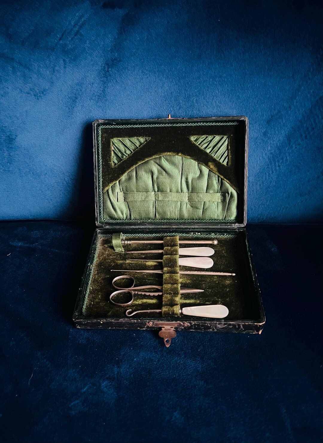 Antique Cased Manicure Set With Pearl Handled Tools - Etsy