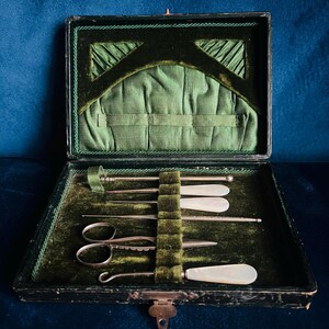 Antique Cased Manicure Set With Pearl Handled Tools - Etsy