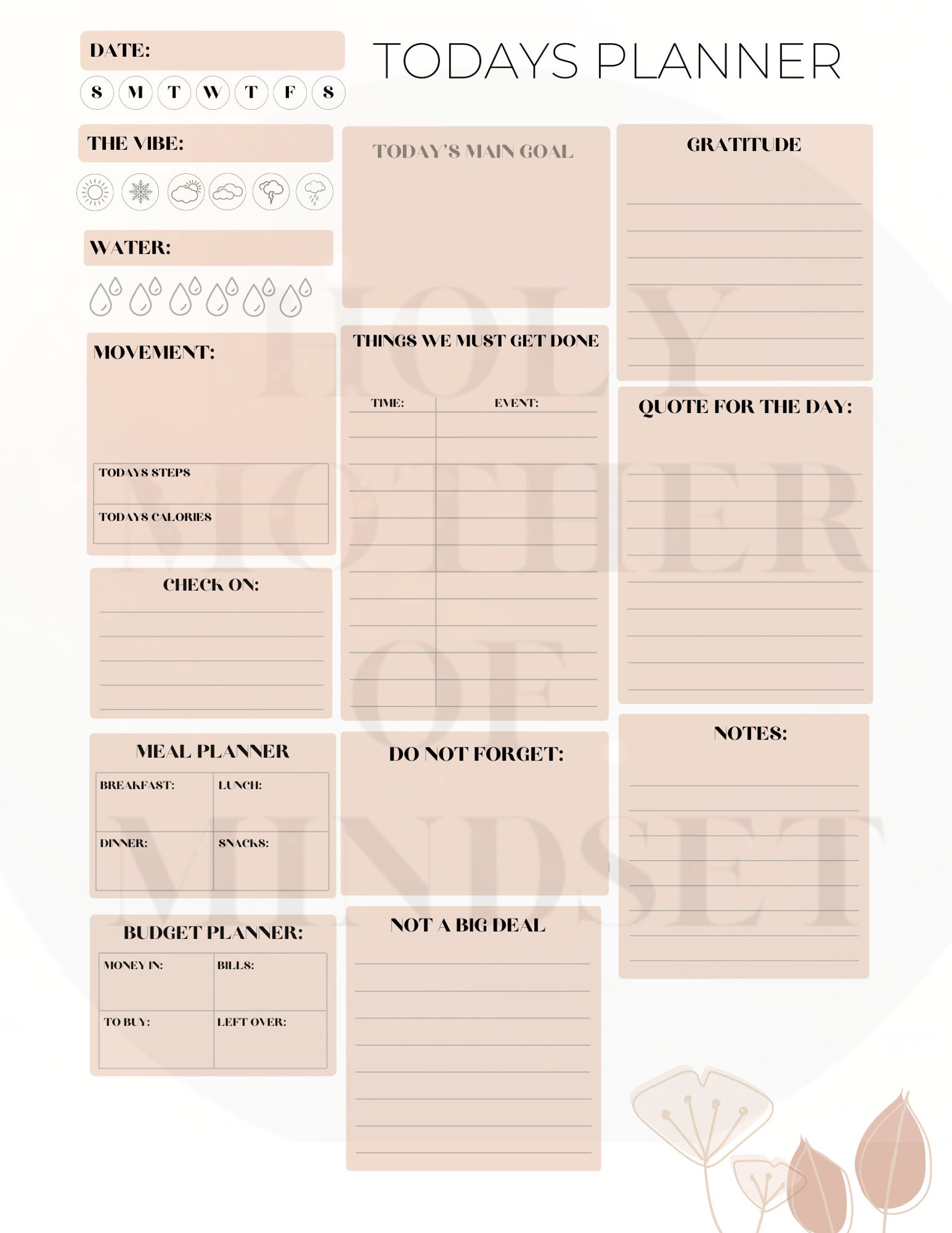 Minimalistic Daily Habit Tracker Printable/everyday Habit - Etsy