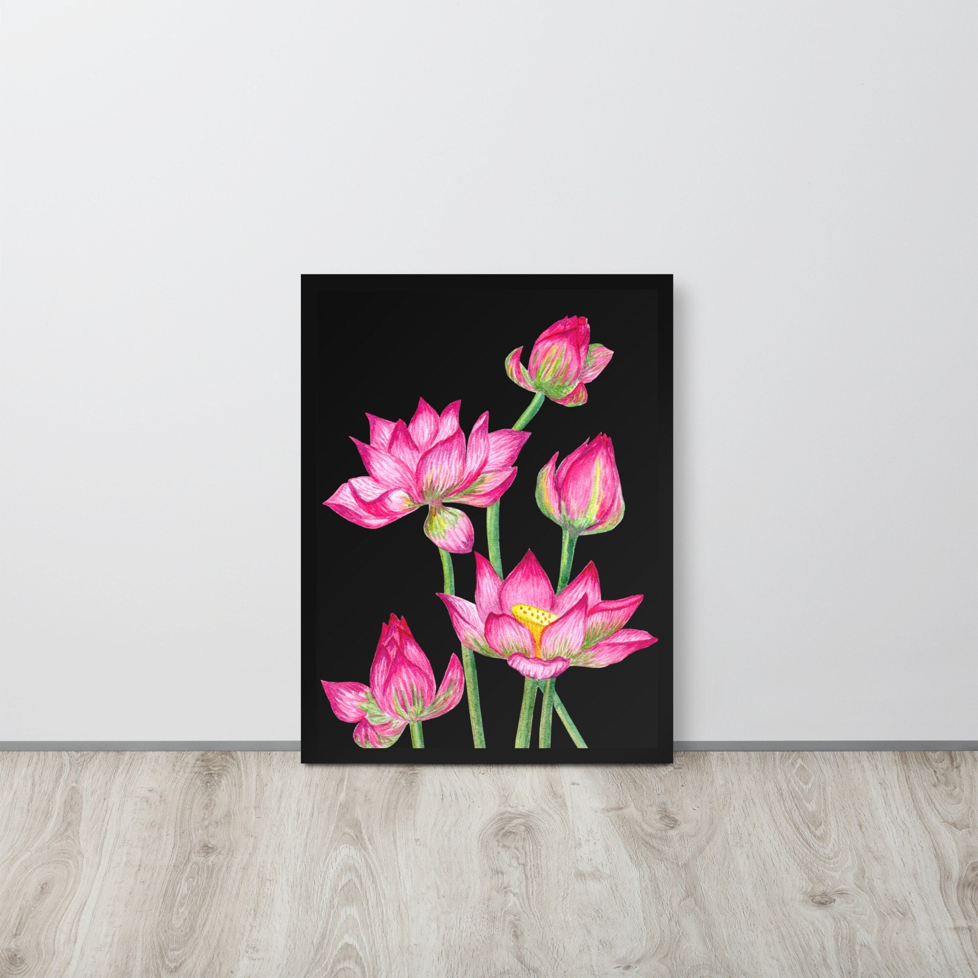 Lotus Flower Framed Poster, Poster Print, Floral Poster, Framed Print ...