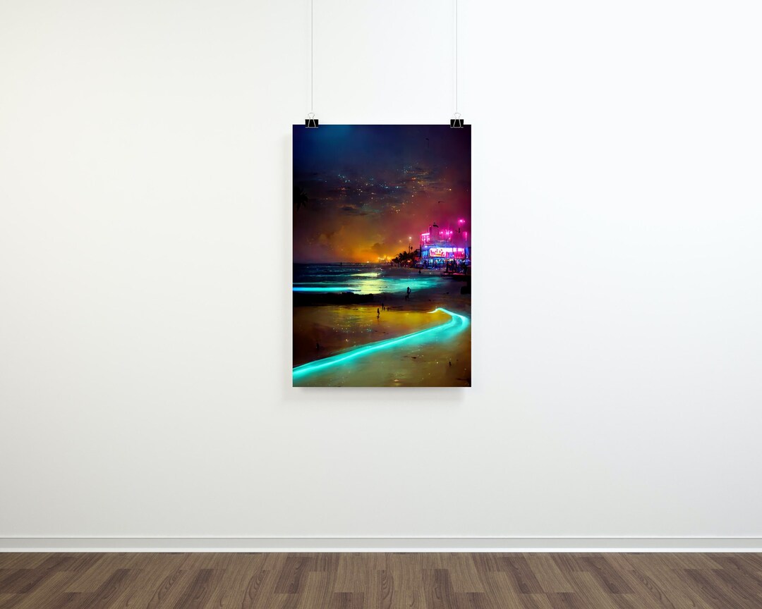 Neon City Art Instant Download Poster Digital Art Print Trendy ...