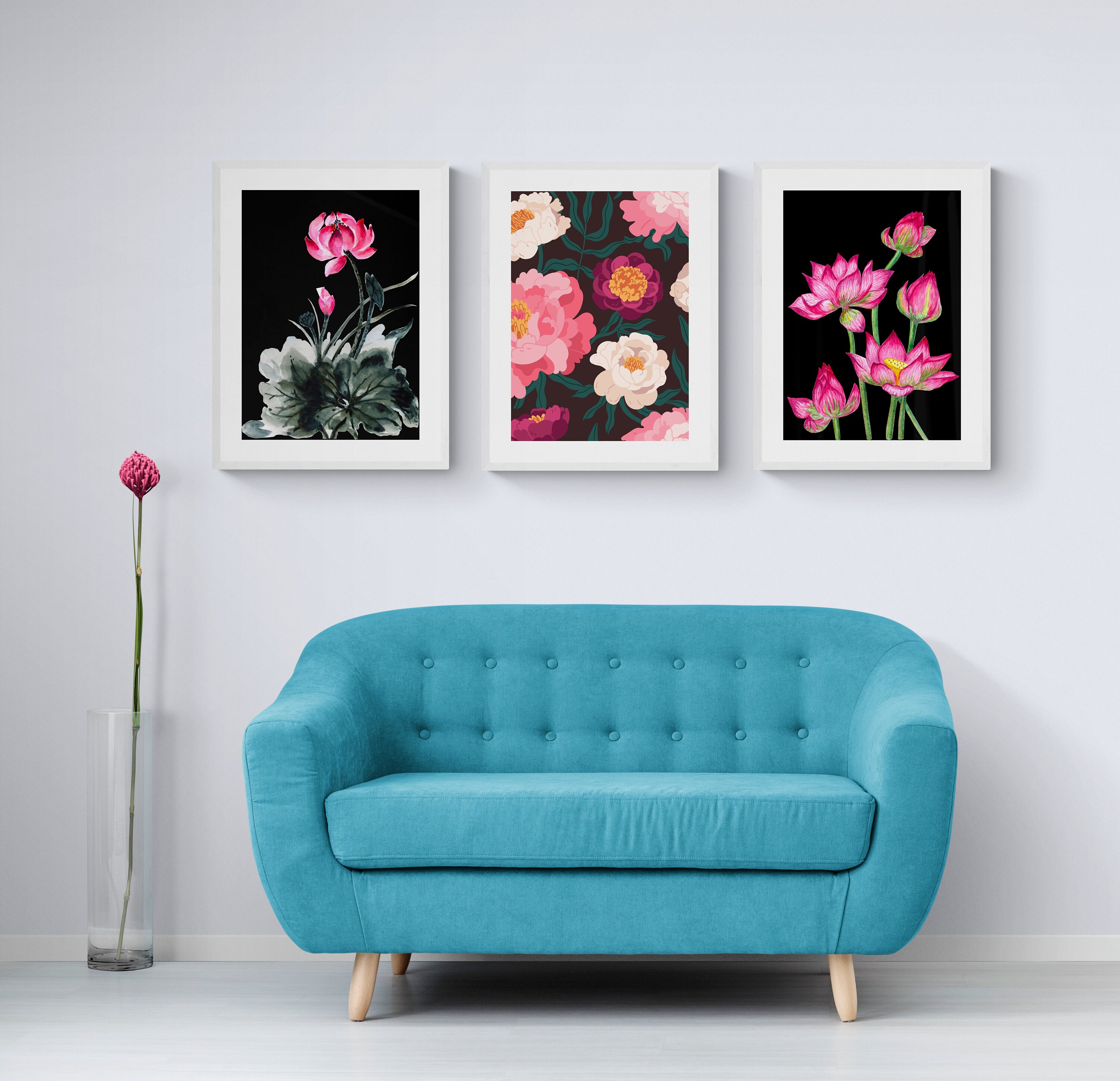 Lotus Flower Framed Poster, Poster Print, Floral Poster, Framed Print ...