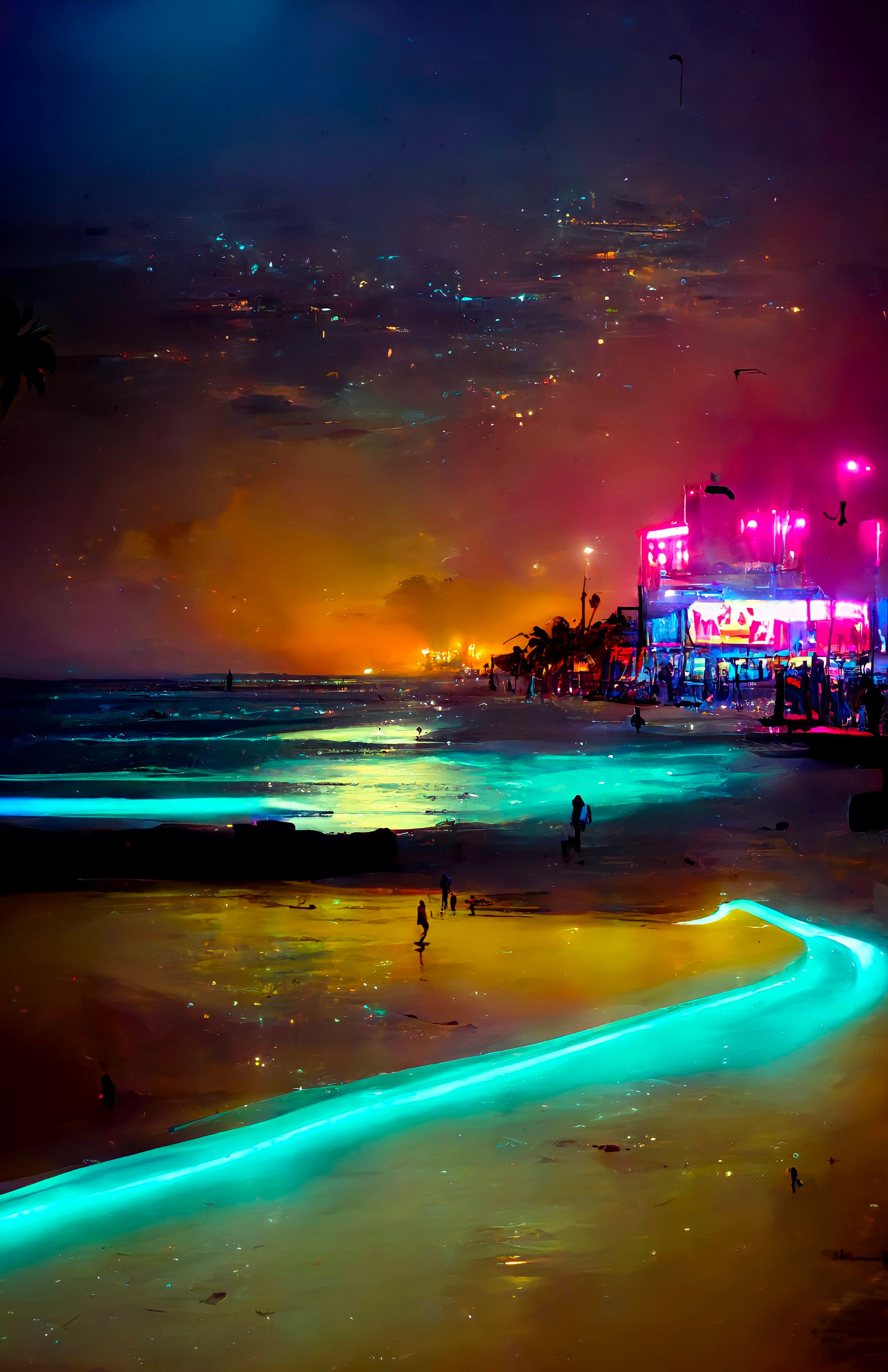 Neon City Art Instant Download Poster Digital Art Print Trendy ...