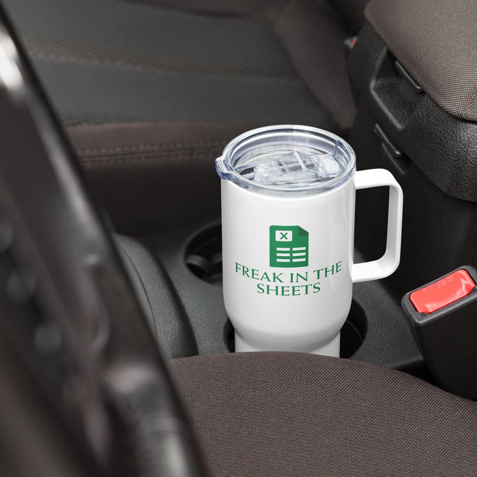 Freak in the Sheets Travel Mug With A Handle, Funny Excel Travel Mug ...