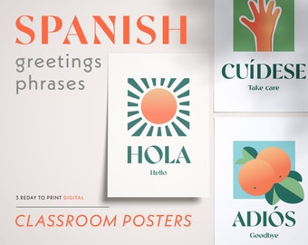 High School Spanish Posters - Etsy