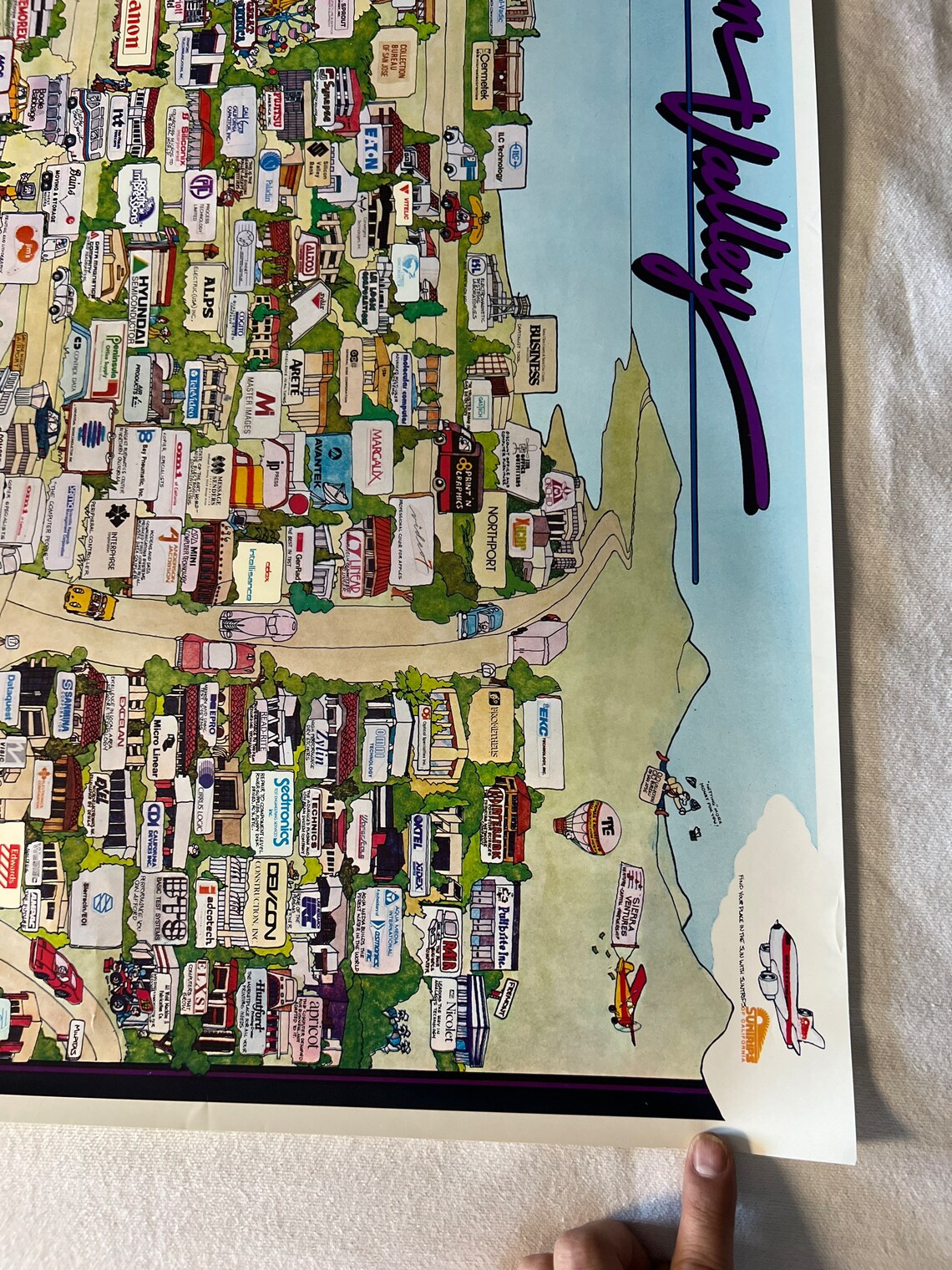 Silicon Valley Cartoon Map - Etsy