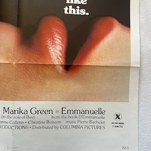 Original Emmanuelle Movie Poster - Etsy