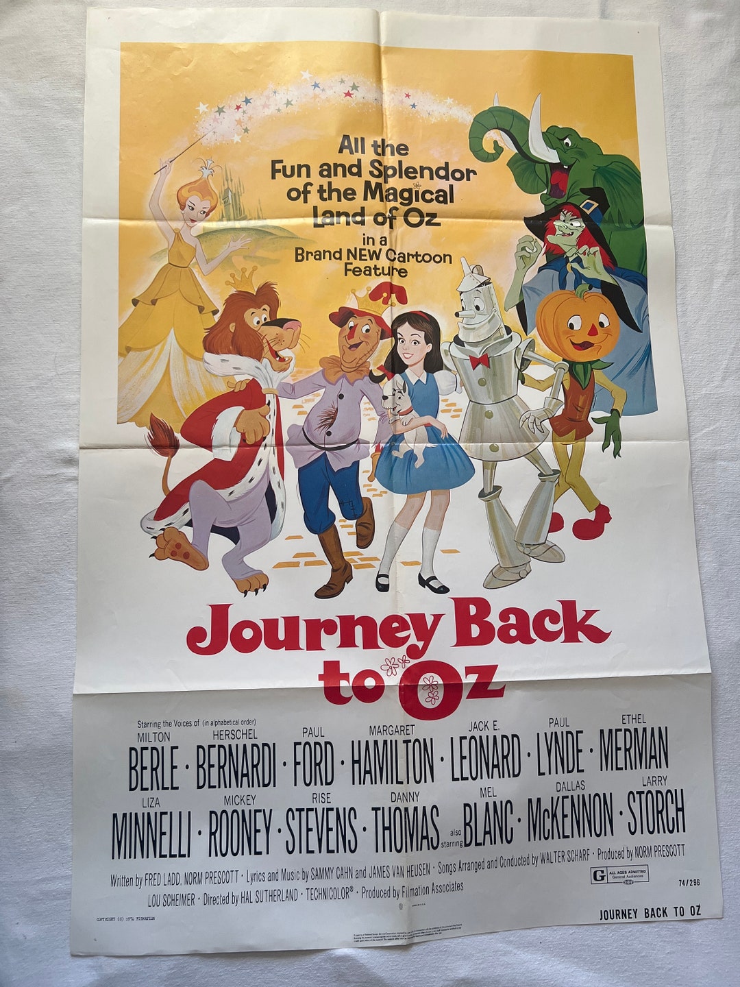 Original Journey Back to Oz Movie Poster - Etsy