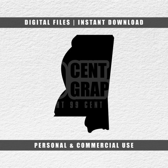 Mississippi Svg United States Svg State Silhouette Svg - Etsy