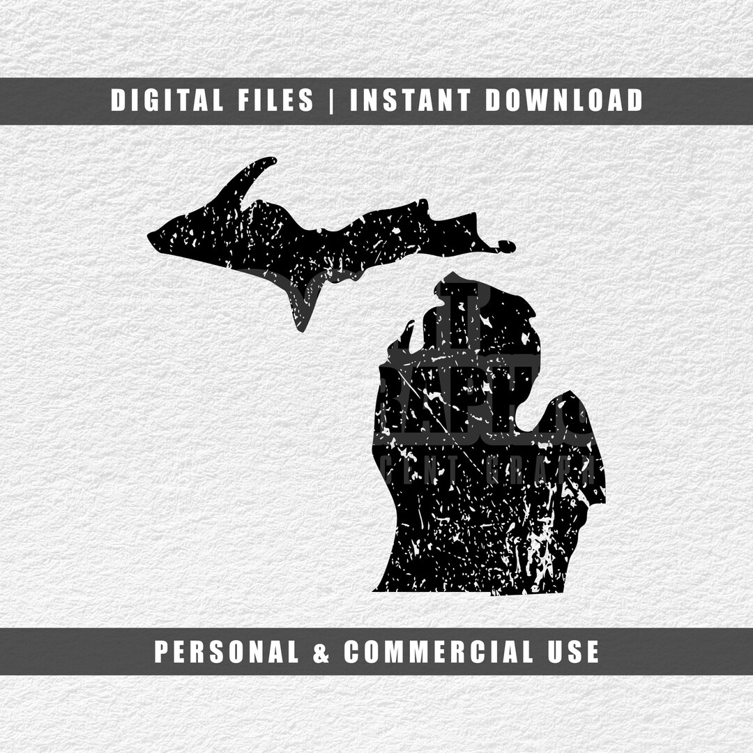 Michigan Svg, United States Svg, Distressed Svg, Cricut Svg, Engraving ...