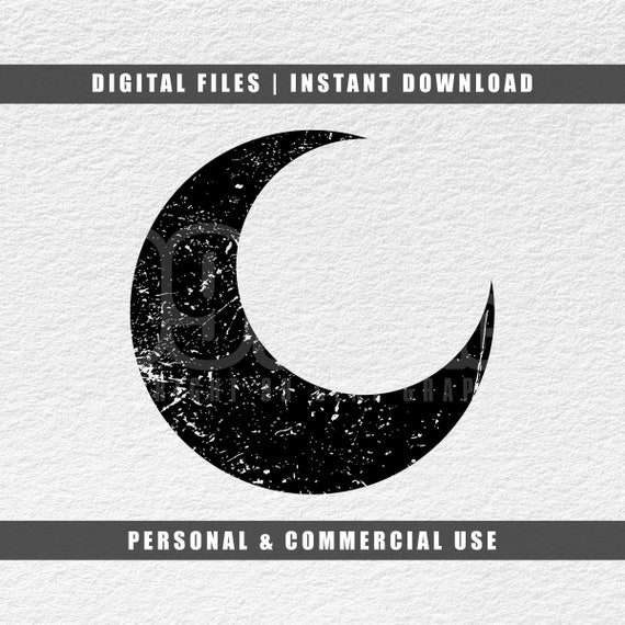 Moon Svg Celestial Svg Mystical Svg Distressed Moon Cricut - Etsy