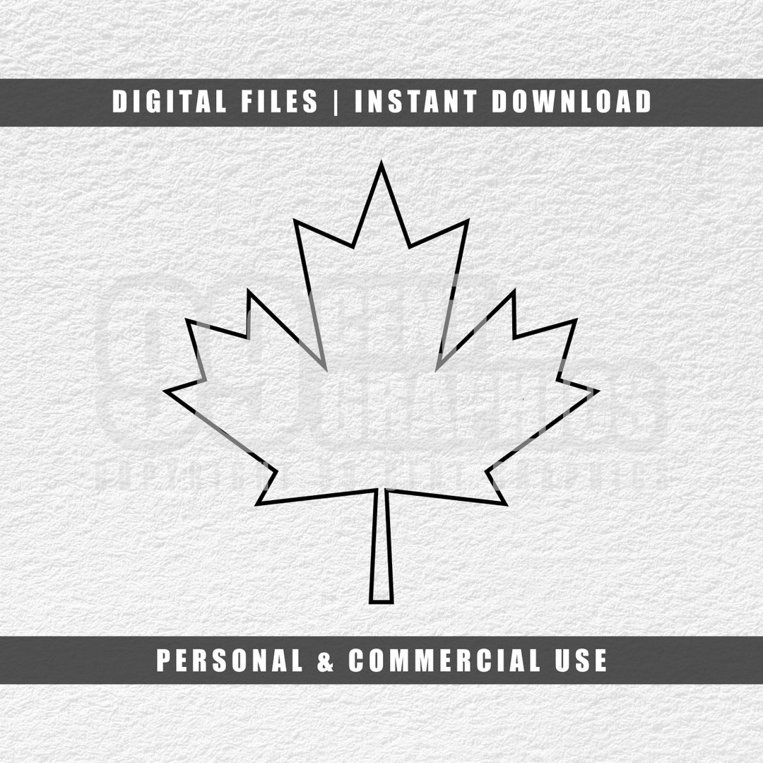 Maple Leaf Svg, Leaf Outline Svg, Canada Svg, Cut File Svg, Pdf, Jpg ...