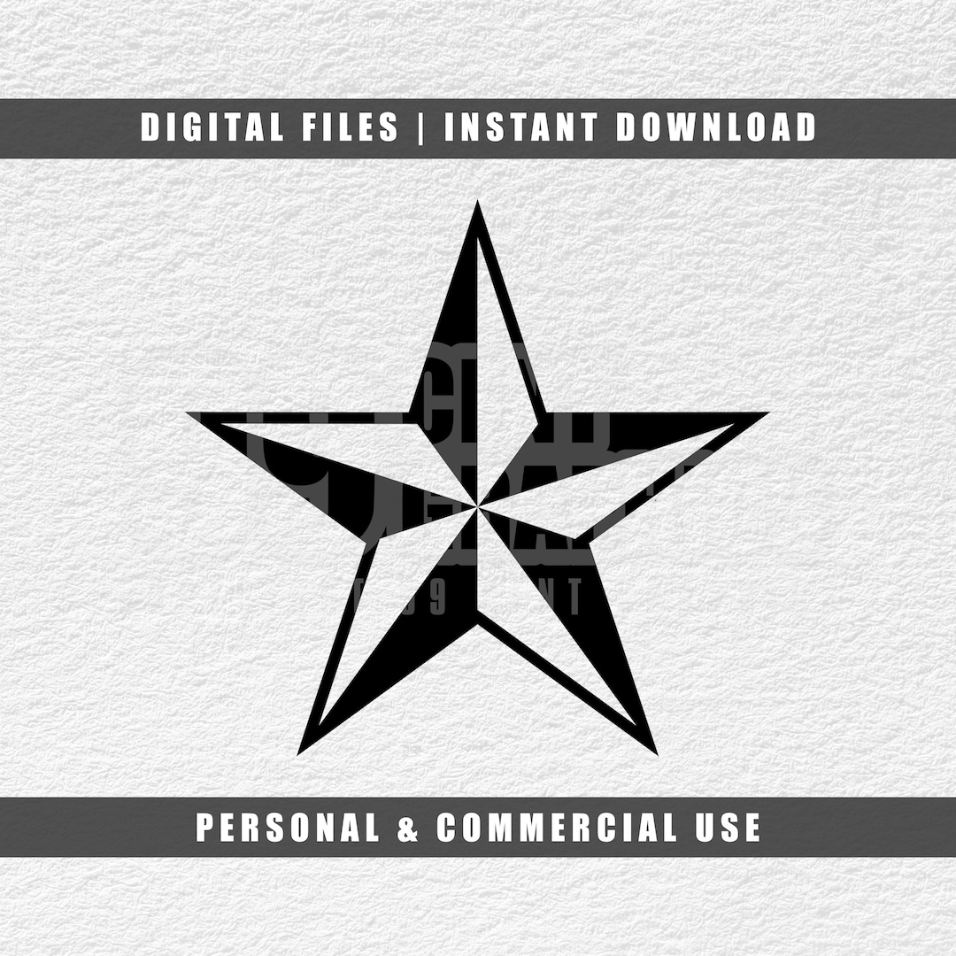 Nautical Star SVG Cut Files: Vector Graphics (digital Download) - Etsy